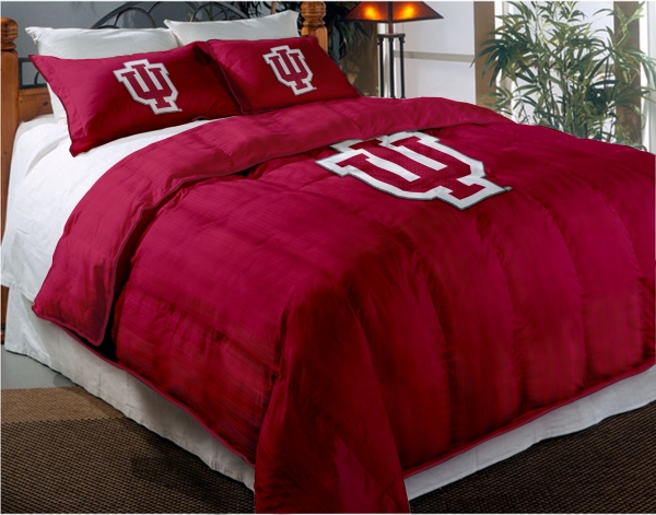 Indiana Hoosiers College Twin Chenille Embroidered Comforter Set with 2 ...