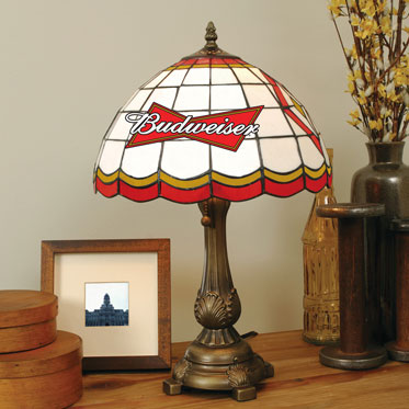 Budweiser Anheuser-Busch Stained Glass Tiffany Table Lamp