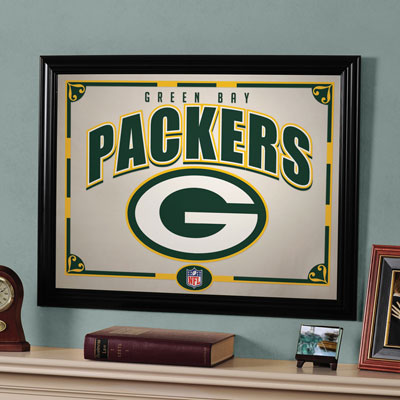 Green Bay Packers NFL Framed Glass Mirror
