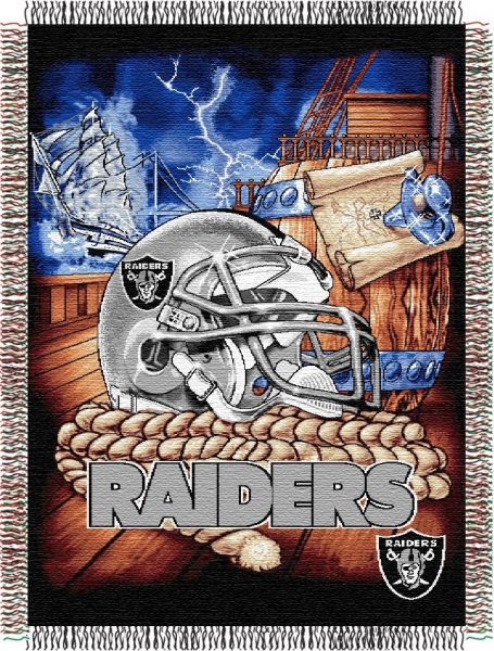 Oakland Raiders NFL "Home Field Advantage" 48" x 60" Tapestry Throw