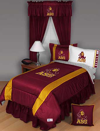 Arizona State Sun Devils Side Lines Comforter / Sheet Set