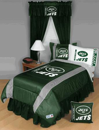 New York Jets Side Lines Comforter / Sheet Set