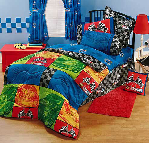 NASCAR In The Race Full Bed Skirt