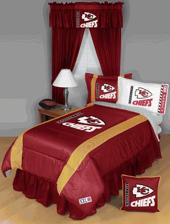 Kansas City Chiefs Side Lines Comforter / Sheet Set