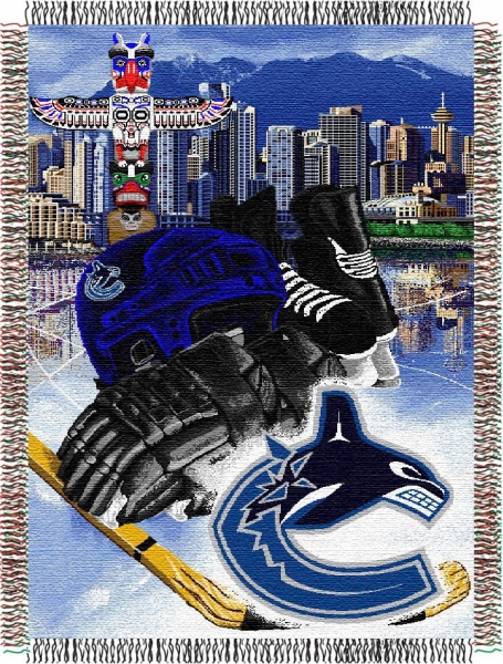 Vancouver Canucks NHL Style "Home Ice Advantage" 48" x 60" Tapestry Throw