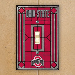 Ohio State OSU Buckeyes NCAA College Art Glass Single Light Switch ...