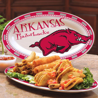 Arkansas Razorbacks NCAA College 12" Ceramic Oval Platter