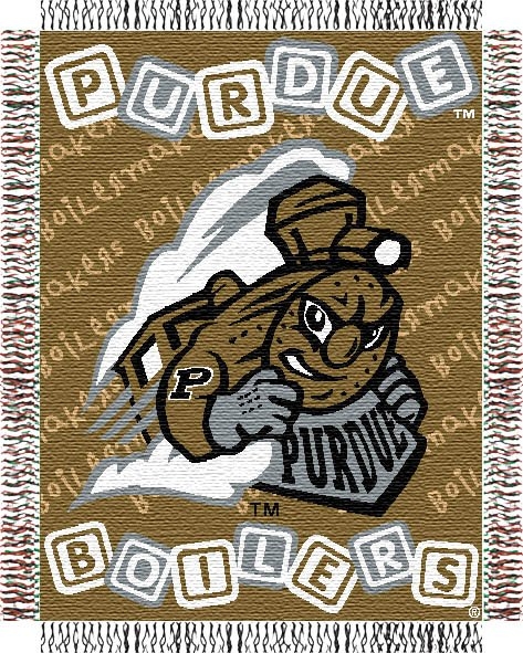 Purdue Boilermakers NCAA College Baby 36" x 46" Triple Woven Jacquard Throw