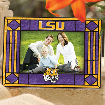 LSU Louisiana State Tigers NCAA College 6.5" x 9" Horizontal Art-Glass ...
