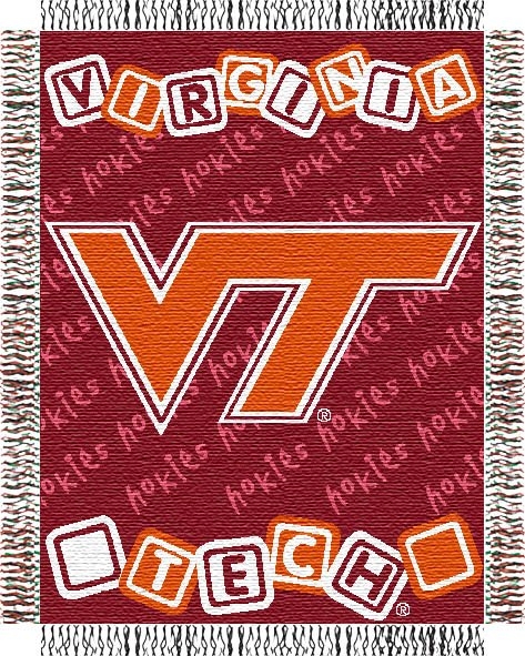Virginia Tech Hokies NCAA College Baby 36" x 46" Triple Woven Jacquard ...