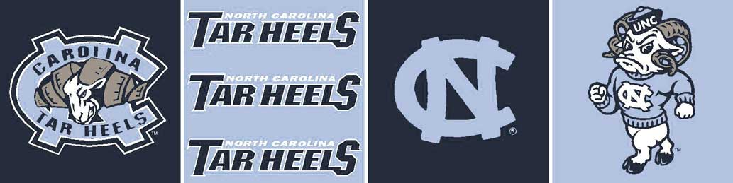 North Carolina Tarheels UNC 6" Tall Wallpaper Border