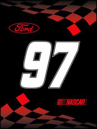 #97 Kurt Busch 60" x 80" Winner's Circle Collection Blanket / Throw