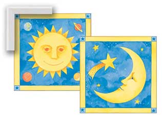 Hello Sun & Moon Collection (2pcs) - Framed Print