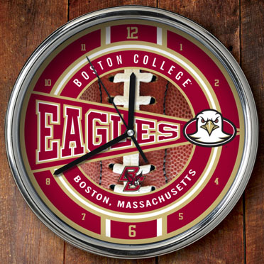 Boston College Eagles NCAA College 12" Chrome Wall Clock