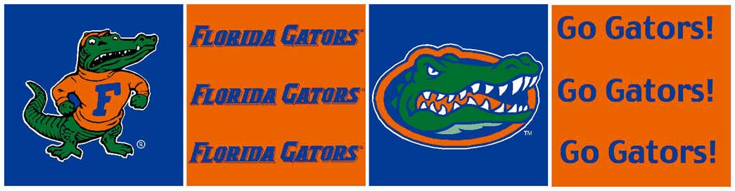 Florida Gators 6" Tall Wallpaper Border