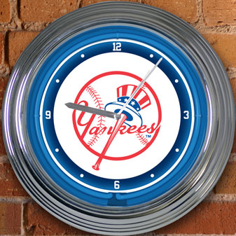 New York Yankees MLB 15" Neon Wall Clock