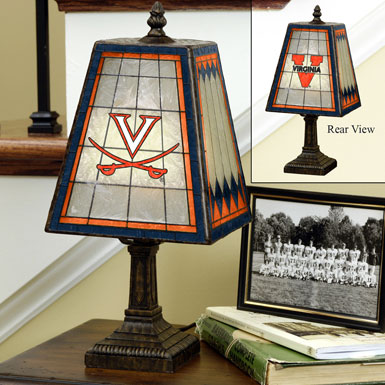 Virginia Cavaliers Cavs NCAA College Art Glass Table Lamp