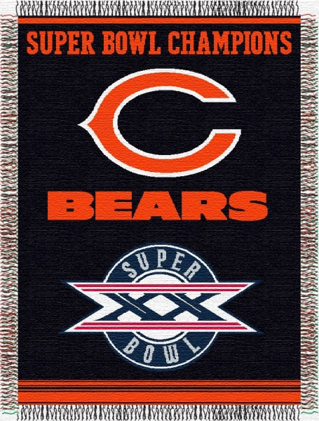 Chicago Bears NFL "Commemorative" 48" x 60" Tapestry Throw