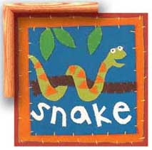 Patchwork Snake - Canvas