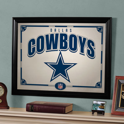 Dallas Cowboys NFL Framed Glass Mirror