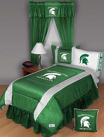 Michigan State Spartans Side Lines Comforter / Sheet Set