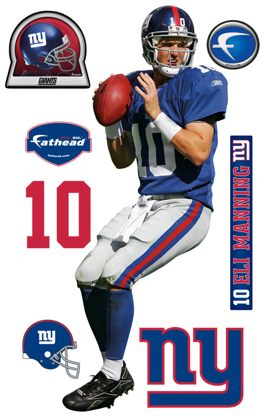 Eli Manning Football Fathead NFL Wall Graphic
