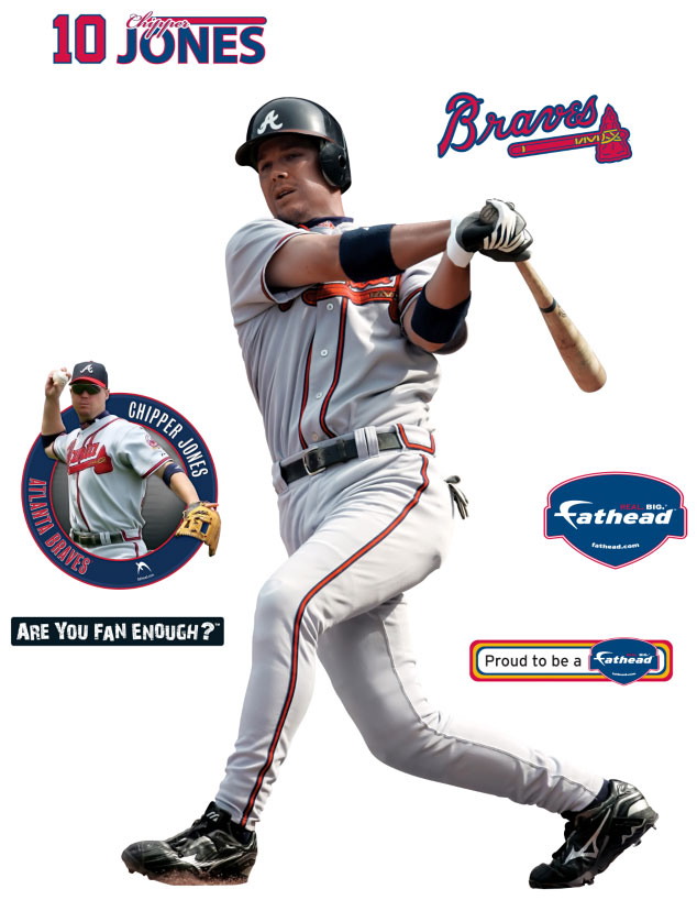 Chipper Jones Fathead MLB Wall Graphic