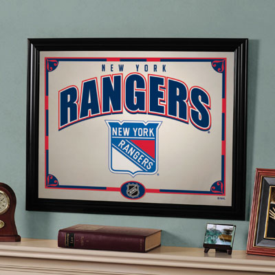 New York Rangers NHL Framed Glass Mirror