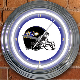 Baltimore Ravens NFL 15" Neon Wall Clock