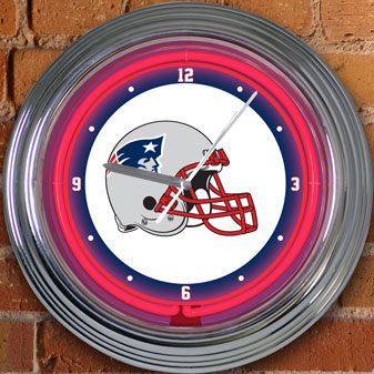 New England Patriots NFL 15" Neon Wall Clock