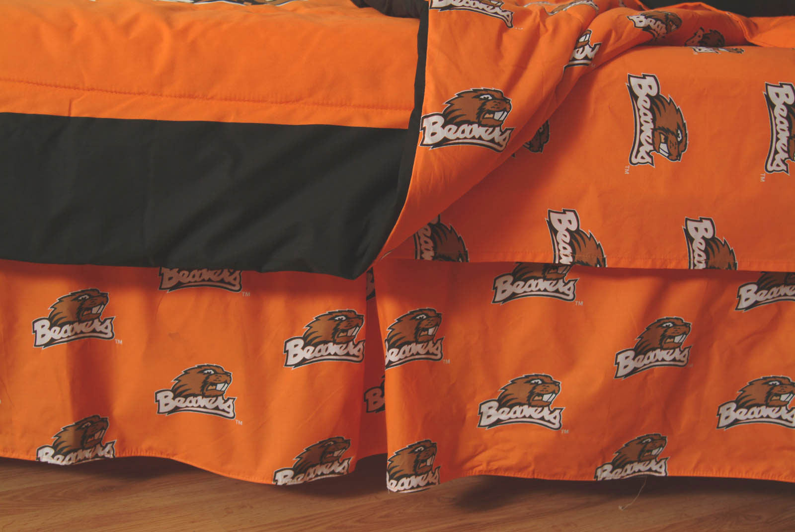 Oregon State Beavers 100% Cotton Sateen Twin Bed Skirt