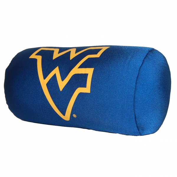 West Virginia Mountaineers NCAA College 14" x 8" Beaded Spandex Bolster ...