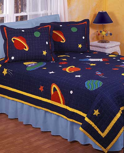 Space Odyssey Twin Patch Quilt Set