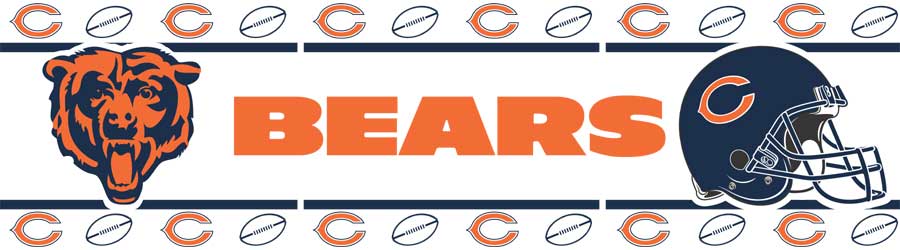 Chicago Bears NFL Peel and Stick Wall Border