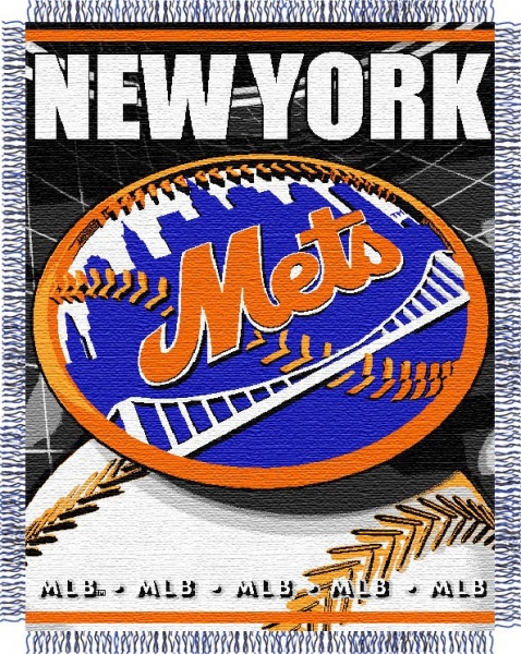 New York Mets MLB 48"x 60" Triple Woven Jacquard Throw