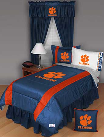 Clemson Tigers Side Lines Comforter / Sheet Set