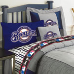 Milwaukee Brewers Authentic MLB Team Jersey Bedding Twin Size Comforter ...